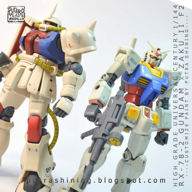 Zaku II F2 in Gundam Color Ver. x RX-78-2 Gundam Revive RG | Customize ...