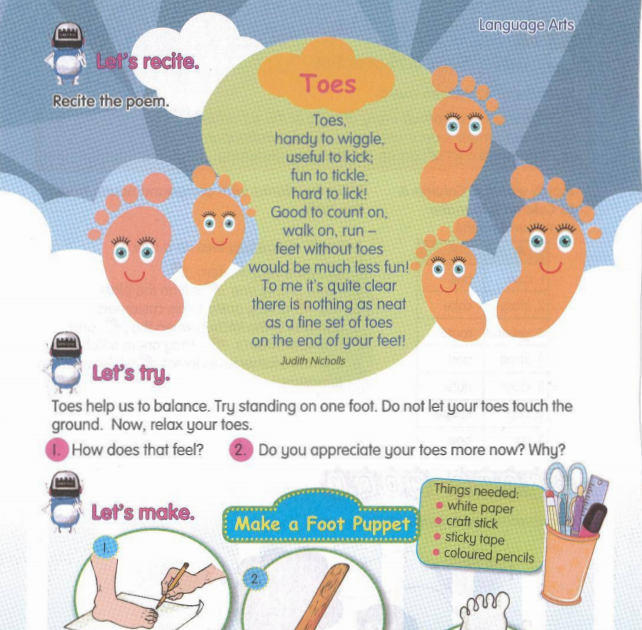 Teacher Soffea : TASK 7 : TOES POEM (YEAR 6)