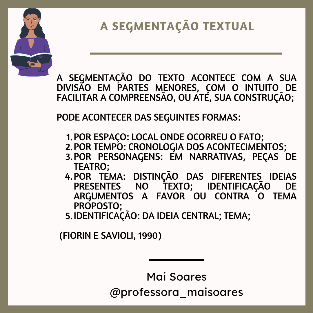 A SEGMENTAÇÃO TEXTUAL