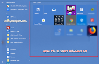 Cara membuat Pin to Start di Windows 10