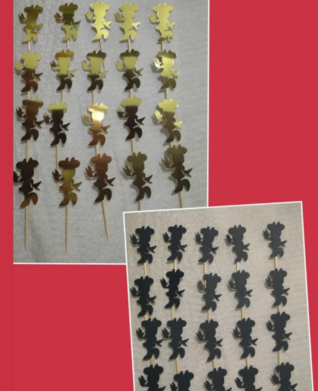 Mini Topper Siluetas Minnie - Mis Toppers Tus Toppers