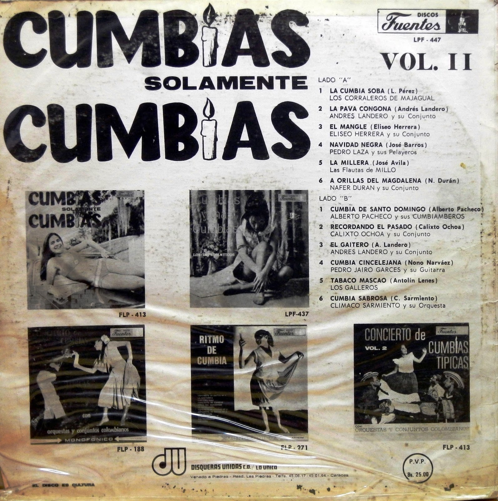 MELODIAS DE COLOMBIA: CUMBIAS SOLO CUMBIAS VOL II (1975)