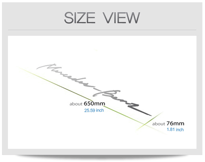 DETAILKOREA: Detailpart Mercedes Benz cursive car decal