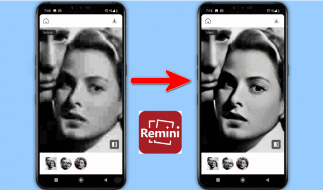 Tải Remini Pro Photo Enhancer - Ứng dụng Phục hồi Ảnh mờ kém chất lượng
