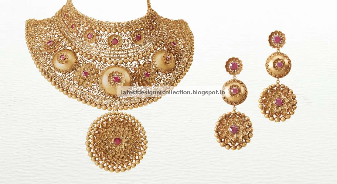 The Fine Lace Like Filigree Work From Azva jewellery ~ Latest Indian ...