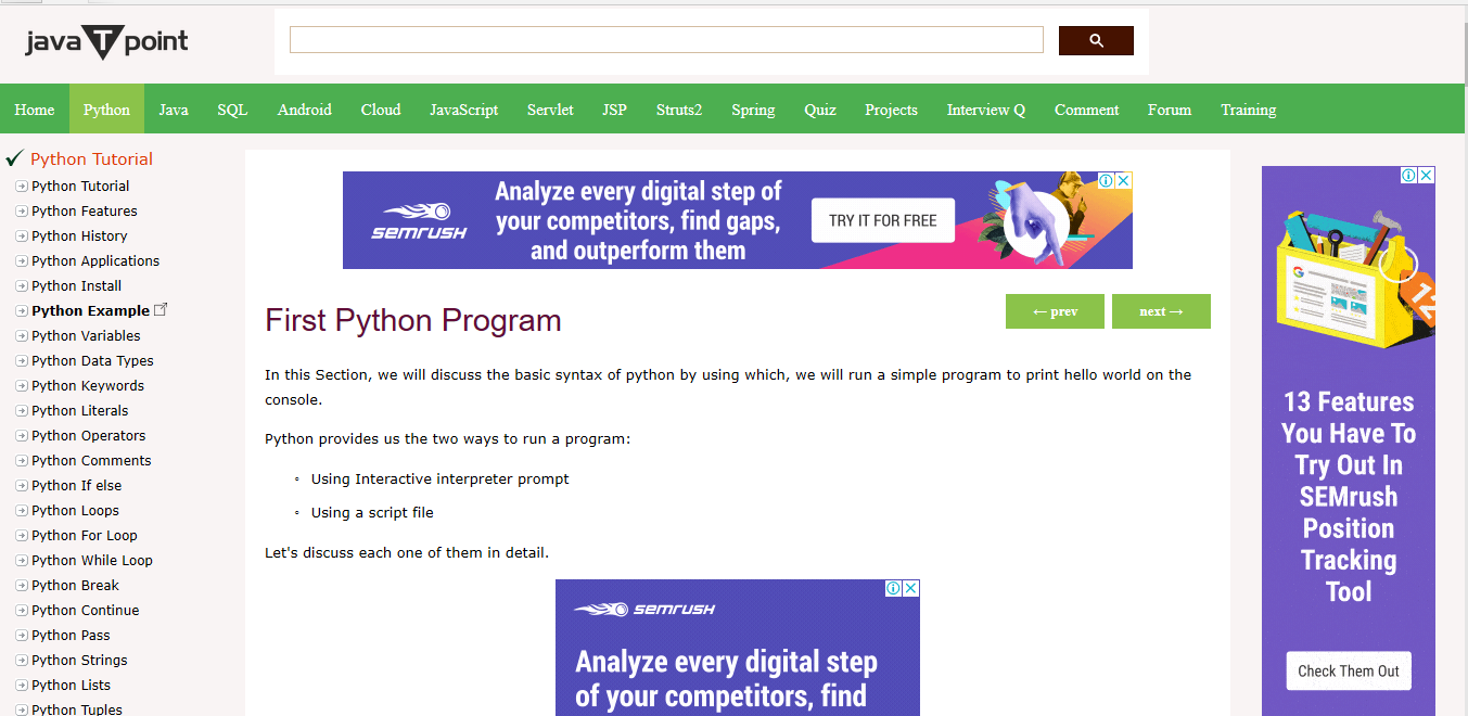 Top 10 Python Learning Website