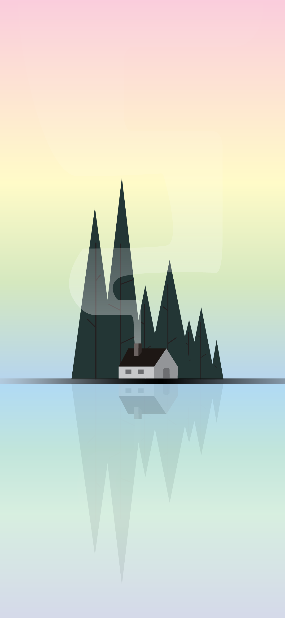 HOUSE IN THE LAKE - MINIMALIST WALLPAPERS