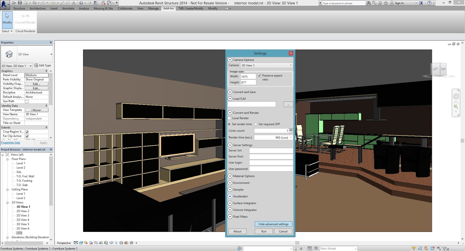 Revit Add-Ons: Free Cloud Render from AMC Bridge Version 2.0 Released