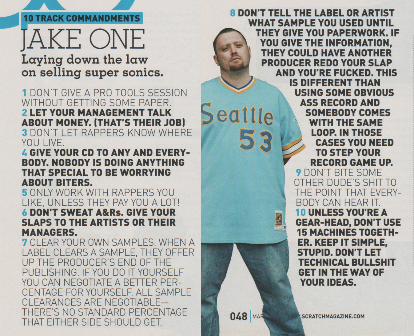Hip-Hop Nostalgia: Jake One "10 Track Commandments" + "Jake One-Ders"