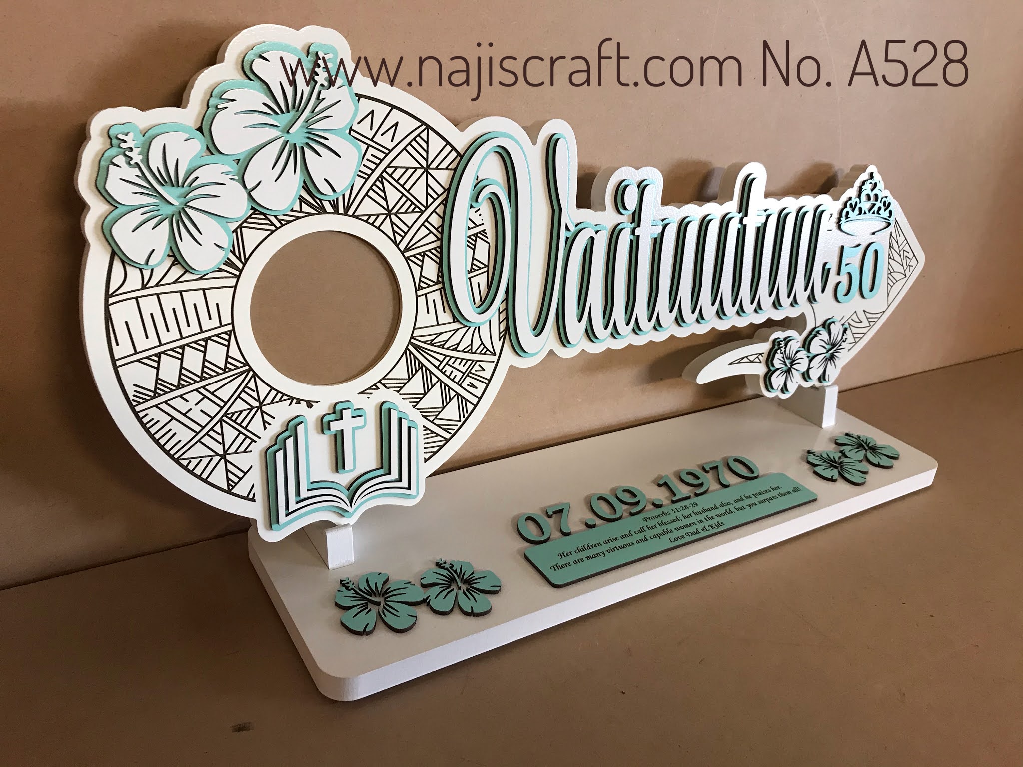 NO. A528 ISLAND 70TH BIRTHDAY KEY 70CM