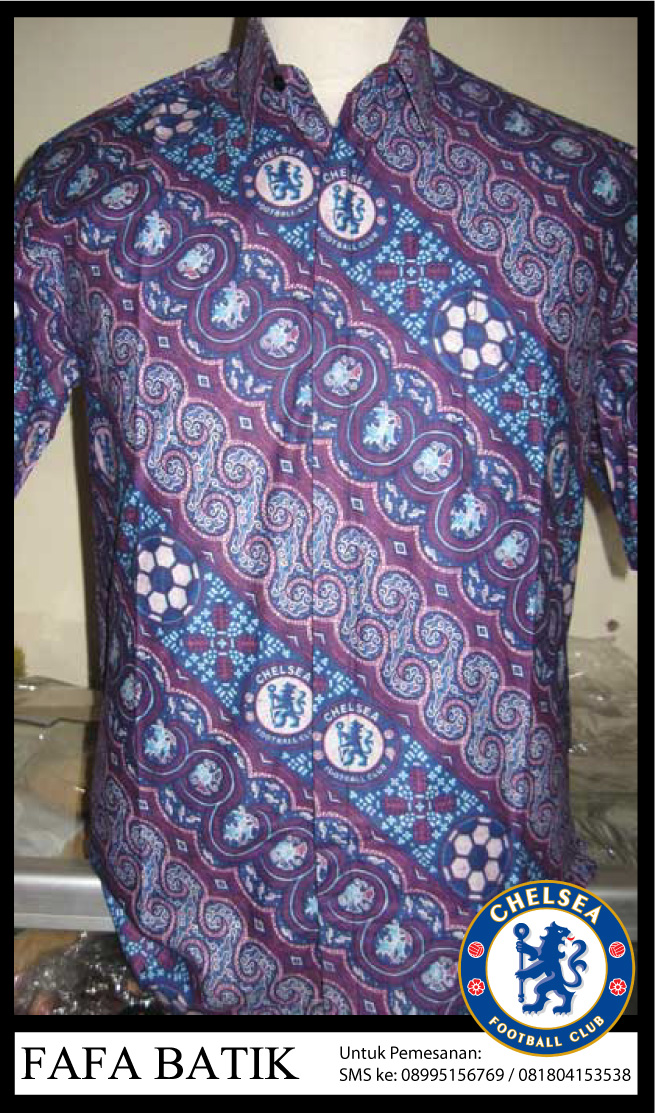 KEMEJA BATIK BOLA KLUB CHELSEA #191 - FAFA BATIK