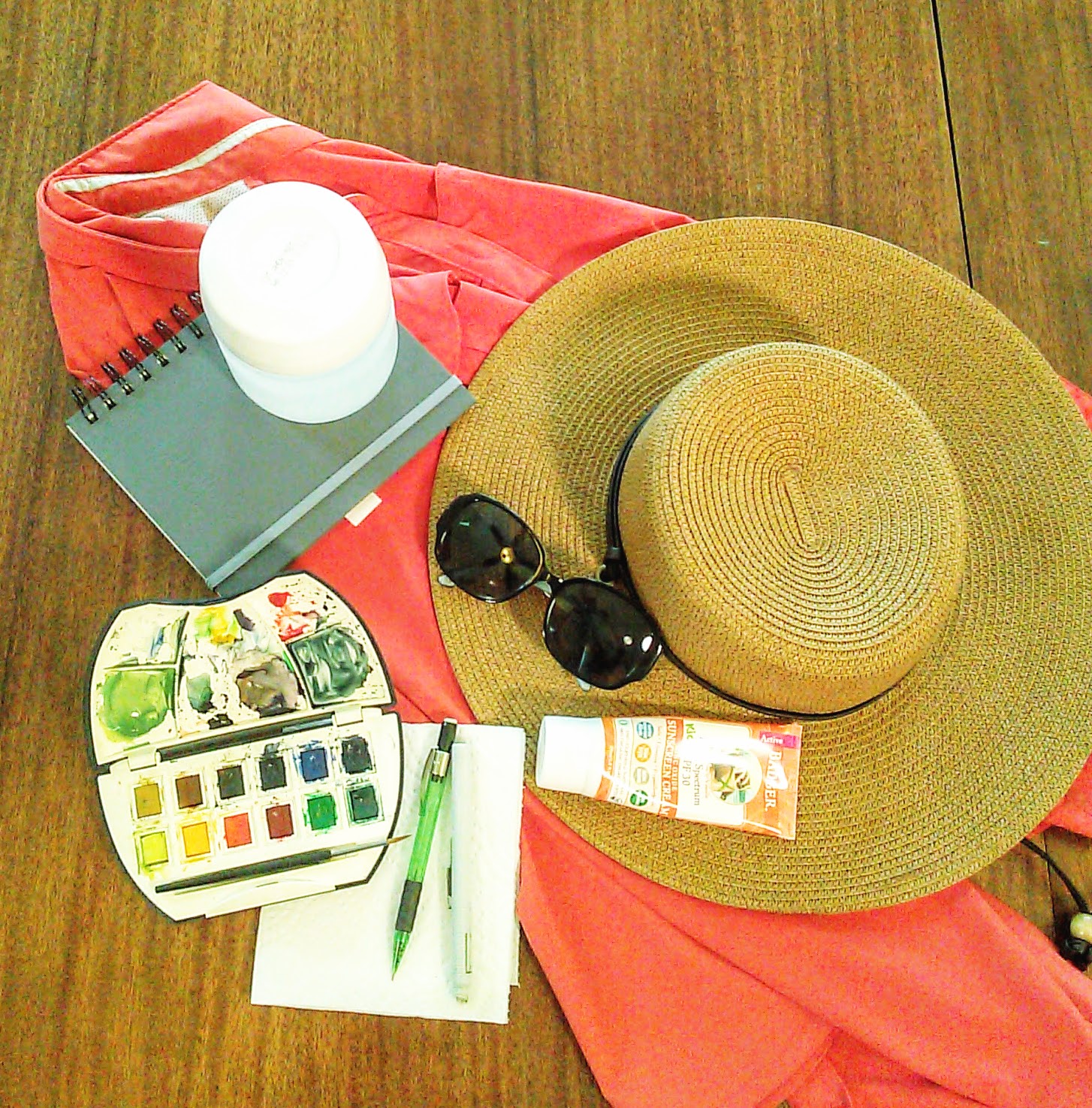 She Must Make Art : An Artist Packing For Summer: Watercolor Art Kit ...