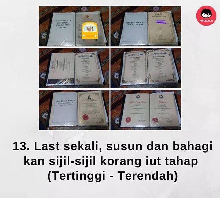 Cara Susunan Sijil-Sijil Untuk Ke Temuduga