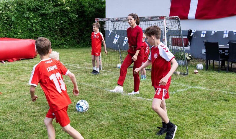Frederik and Mary watched the football match played between Denmark vs ...