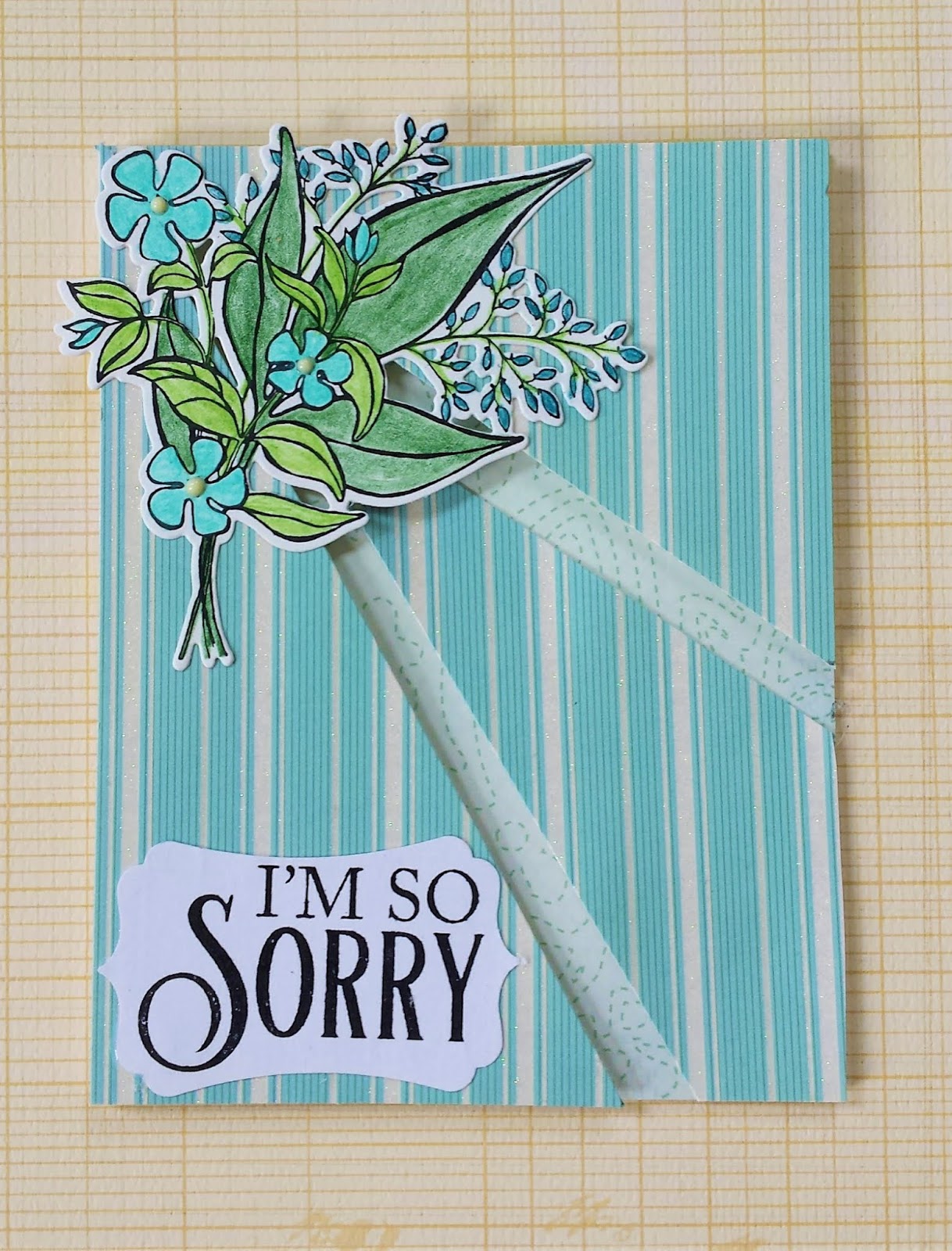 Annie's Ink-Lings: Diagonal Split Panel Card - Modified