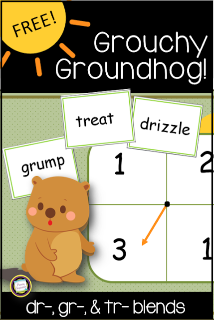 Primary Inspiration: Grouchy Groundhog - Free Consonant Blends Game!