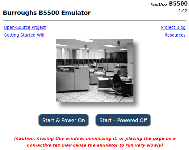 B5500 Emulation Project: Emulator Version 1.01 Released