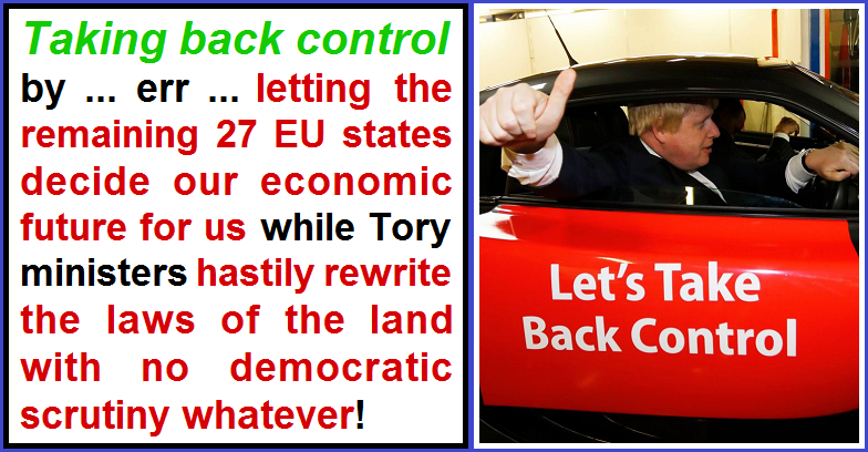 "Taking back control" by ... err ...uh oh!