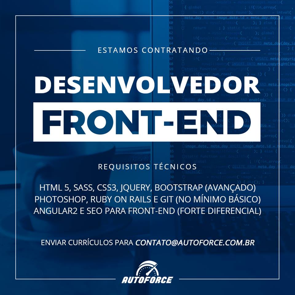 [Emprego] Desenvolvedor Front-End
