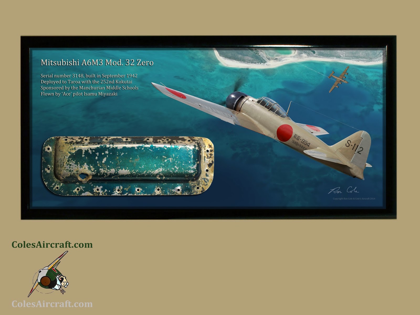 Aviation Art of Ron Cole & Cole's Aircraft: Selling Japanese Zero Parts