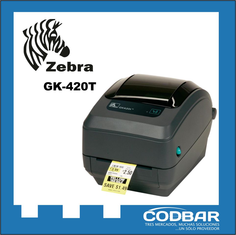 Codbar productos: Impresora de código de barras Zebra GK-420T