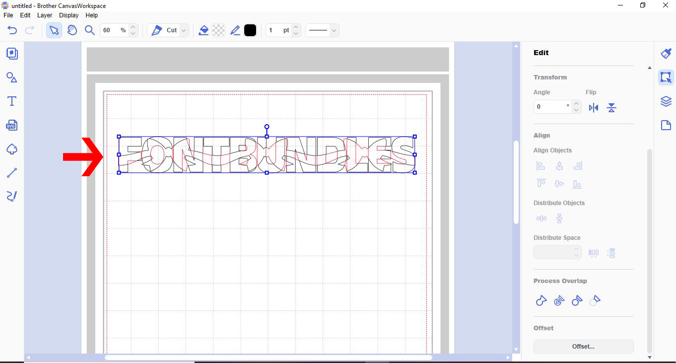How to create a knock out effect in brother scan and cut canvas ...