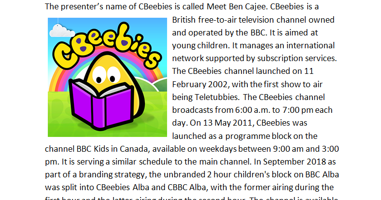 History of CBeebies