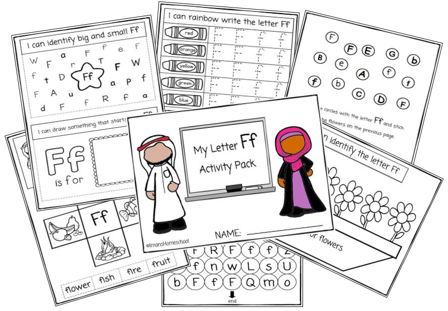 Iman's Homeschool ~ The Curriculum: Letter Ff Activity Pack