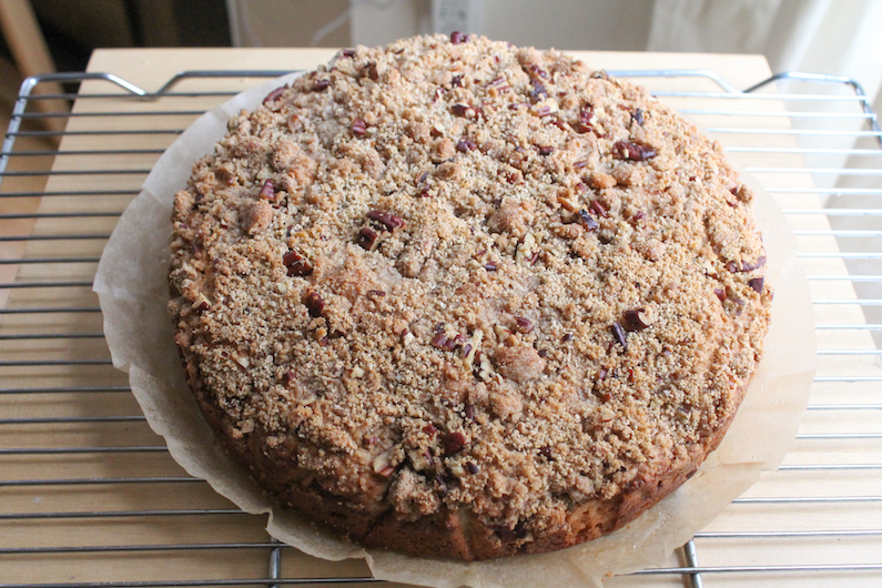 Food Lust People Love: Pecan Streusel Maple Coffee Cake #FoodieExtravaganza