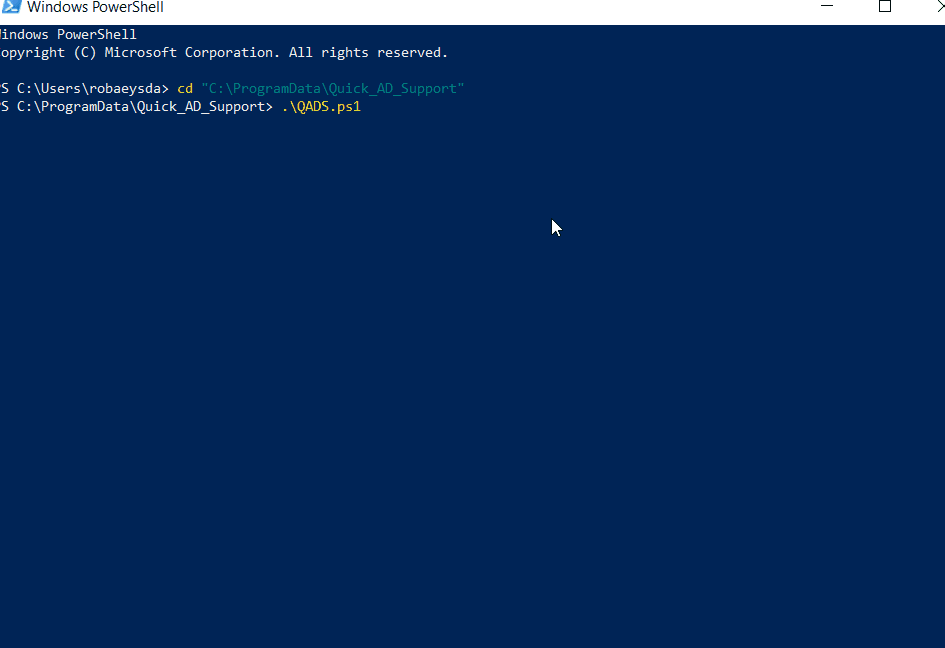 PowerShell tool - Quick AD Support (QADS) | Syst & Deploy