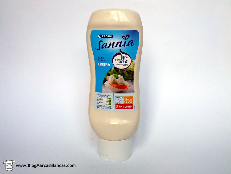 Salsa ligera (mayonesa light) EROSKI SANNIA el blog de las marcas blancas