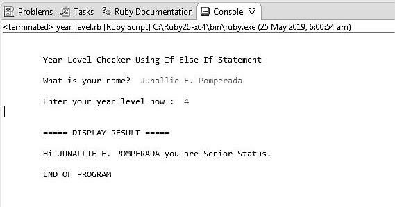 Free Programming Source Codes and Computer Programming Tutorials: Year Level Checker Using If ...