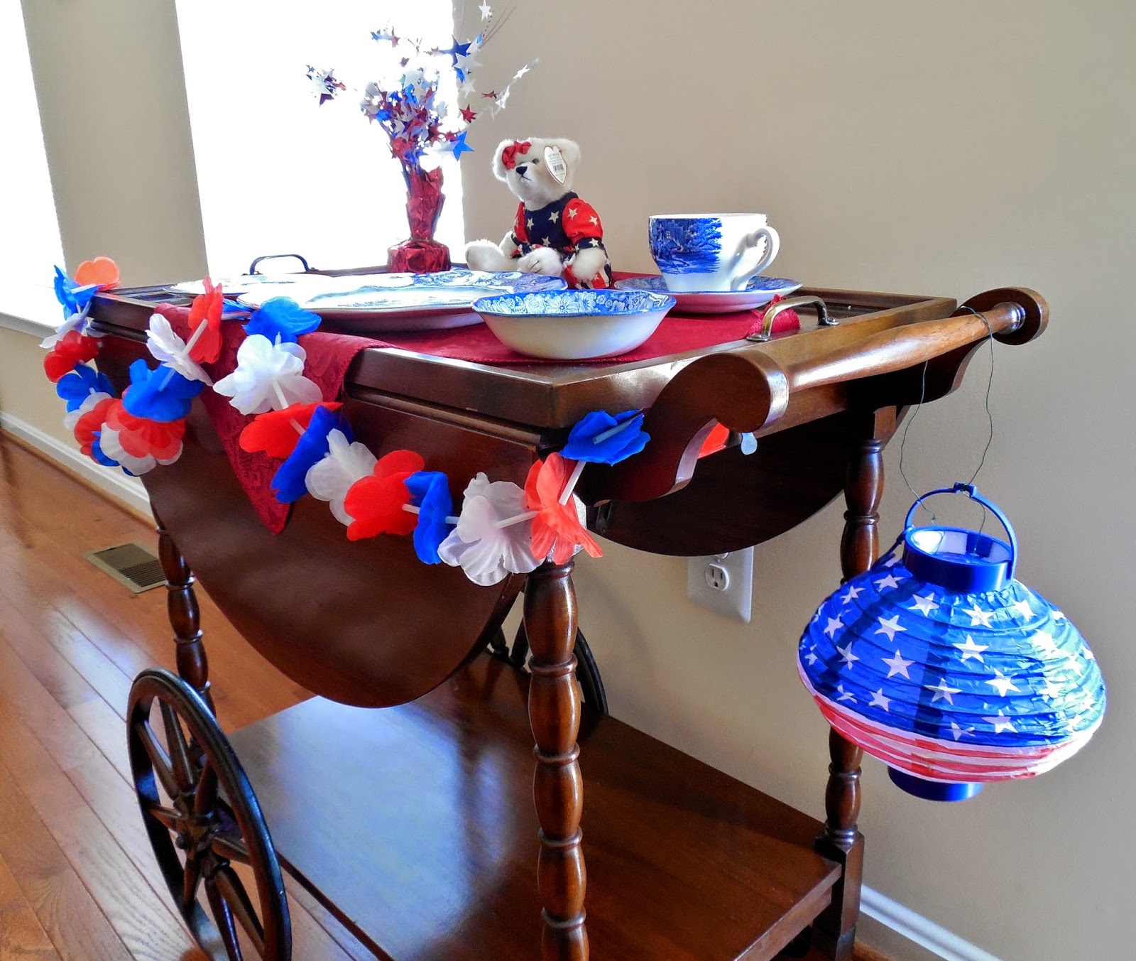 Teatime Journeys: 4th of July Tea Cart