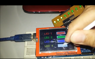 Kontrol Led Menggunakan Arduino Dan LCD TFT 2.4 inch SPFD5408