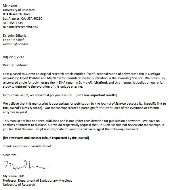 Cover Letter Sample For Journal Publication ~ Resume Letter