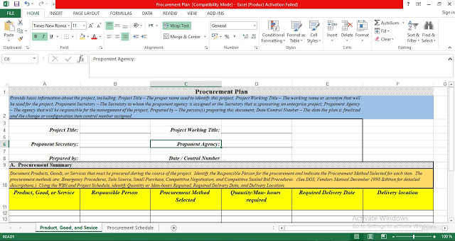 Procurement Management Plan Templates - Free Download