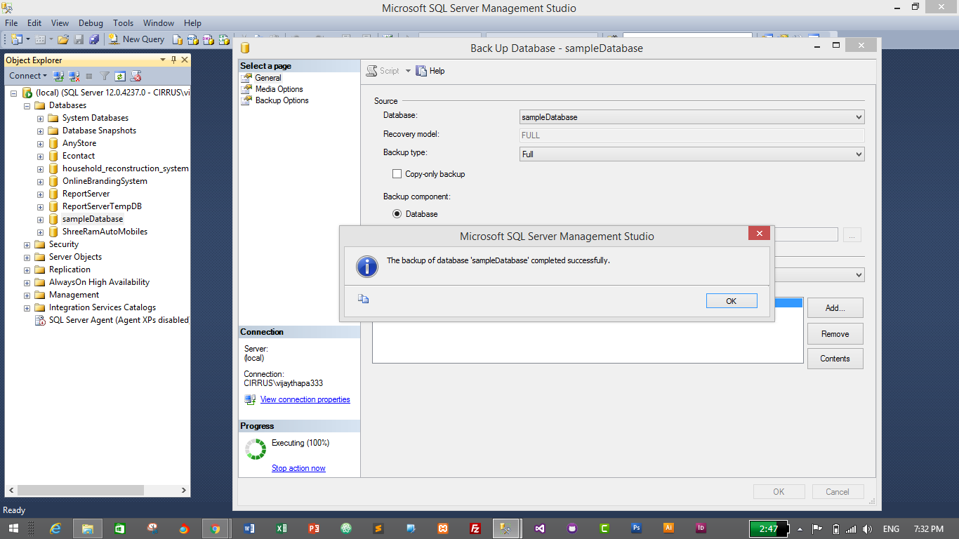 How to Backup and Restore Database in MS SQL Server?