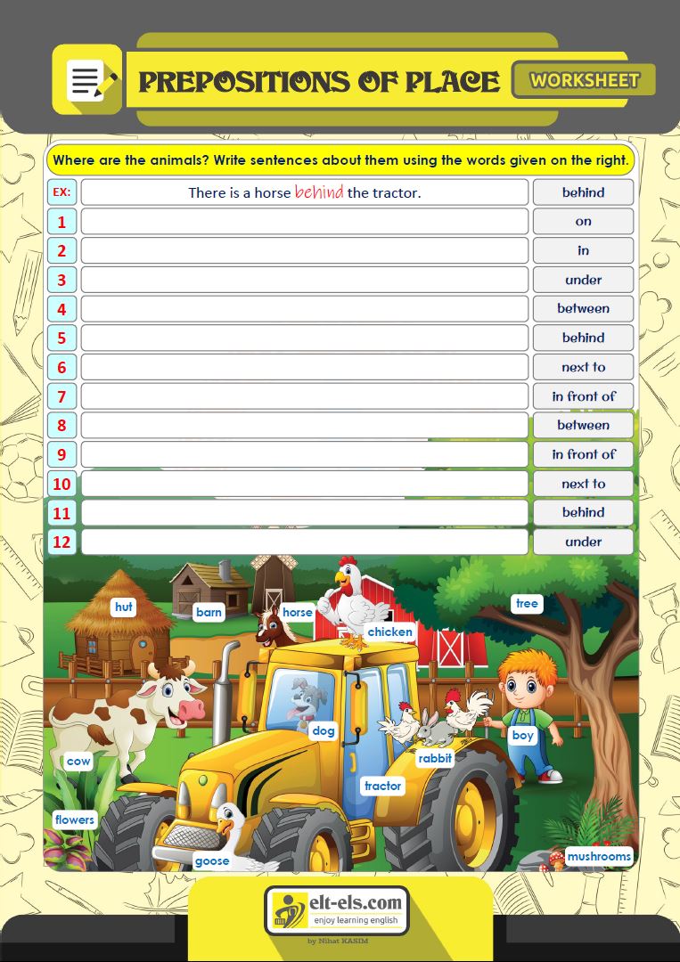 Worksheet: Prepositions of place 2 | www.elt-els.com