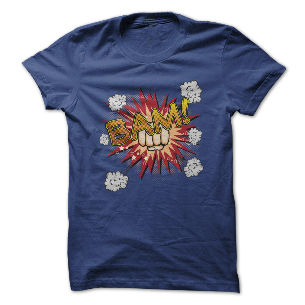 Comic Book Punch Bam! T Shirt - The Design Hut