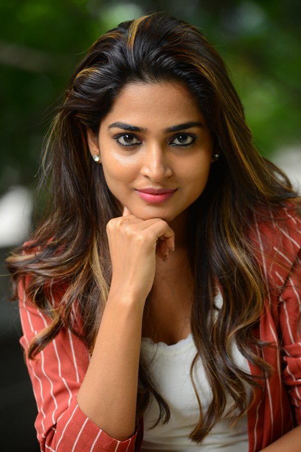 Actress Anagha LK Maruthora stills at the movie interview.