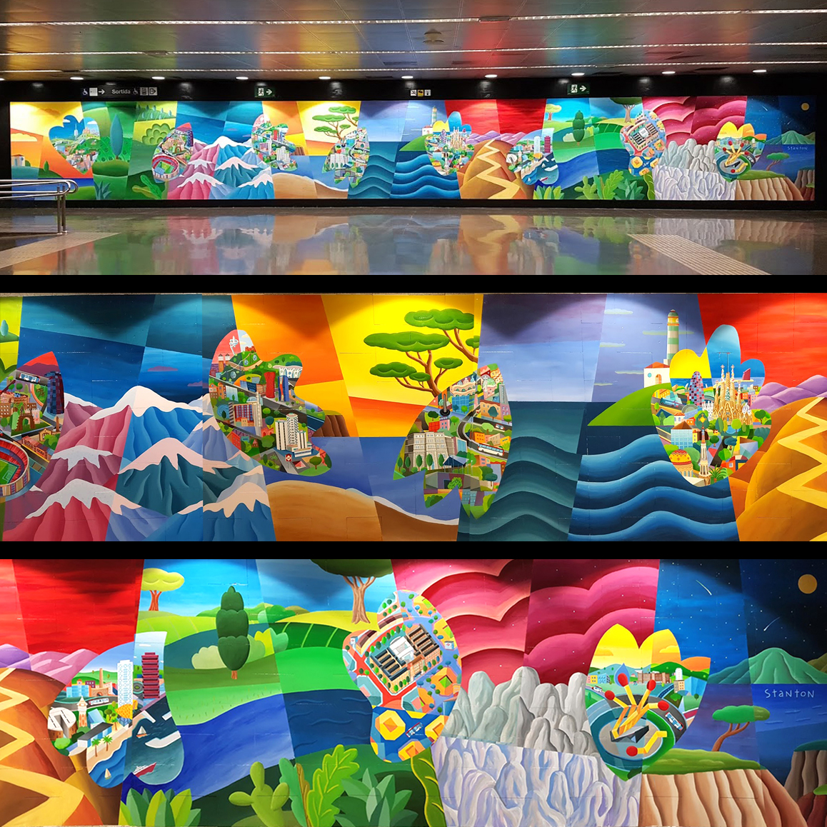 TMB Metro station mural