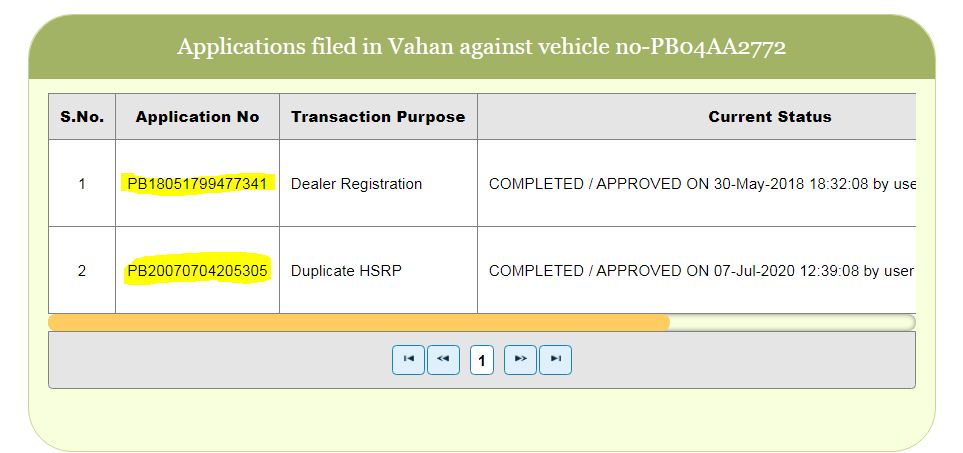 How to search vehicle application number online ? How to find vehicle ...