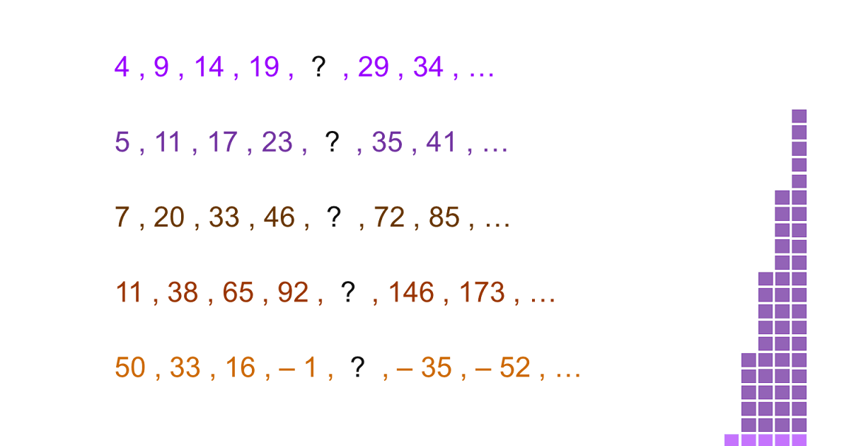 Linear sequences - laderadd