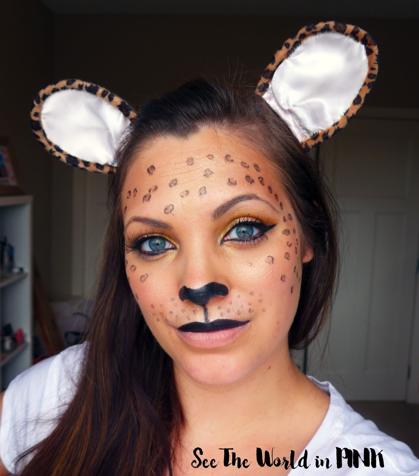 Halloween Look - Leopard Makeup! | See the World in PINK