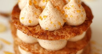 Caramelized Phyllo and Pumpkin Marshmallow Napoleons - mamarecipes