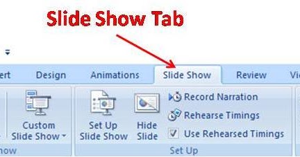 Slide Show Tab in MS PowerPoint 2007 in Hindi and English | जाने पॉवरपॉइंट 2007 में स्लाइड शो ...