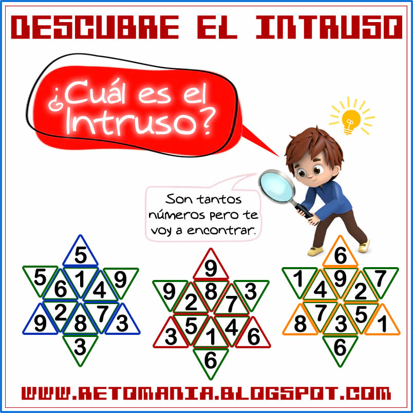 RETOS MATEMÁTICOS : EL INTRUSO ~ RETOS MATEMÁTICOS