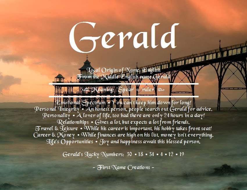 Gerald | Logos con nombres, Memes de libros, Nombres