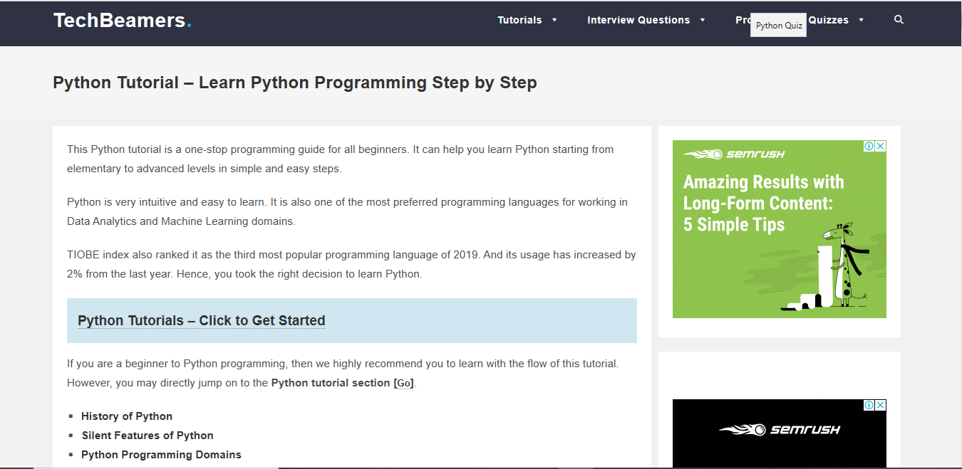 Top 10 Python Learning Website