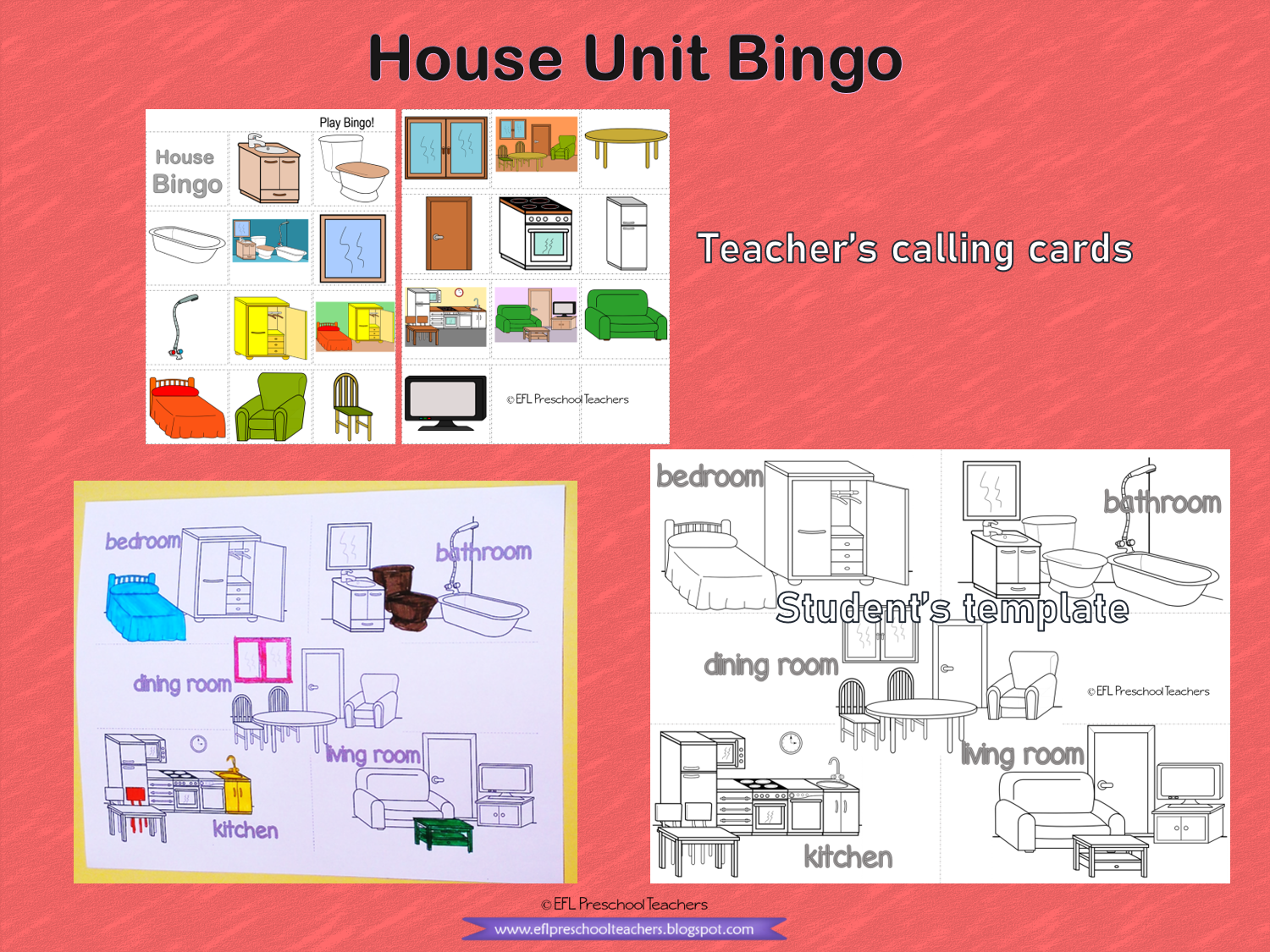 ESL/EFL Preschool Teachers: The furniture in the house unit for ESL ...